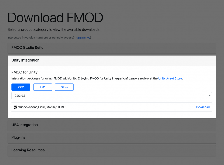 FMOD Integration setup in Unity – Alessandro Famà