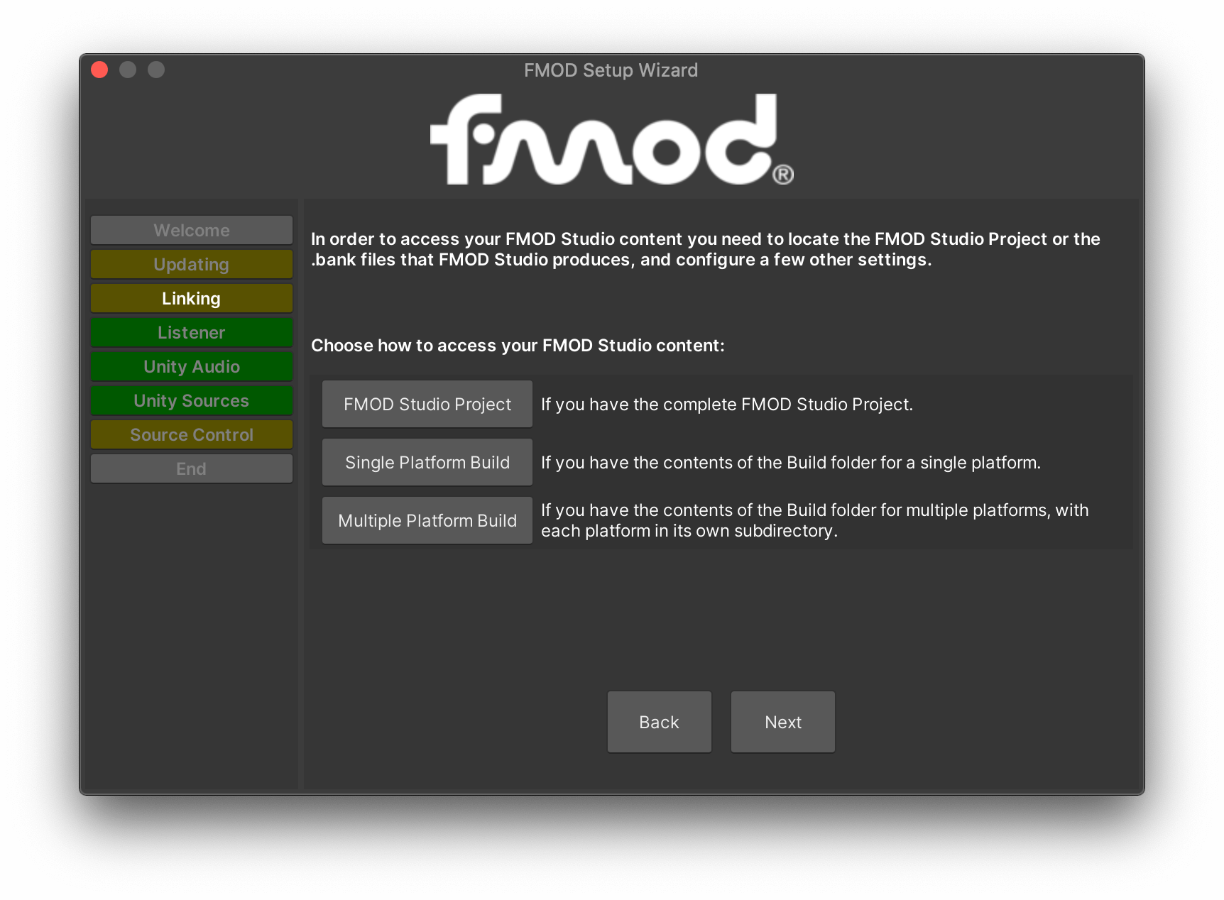 FMOD Integration setup in Unity – Alessandro Famà