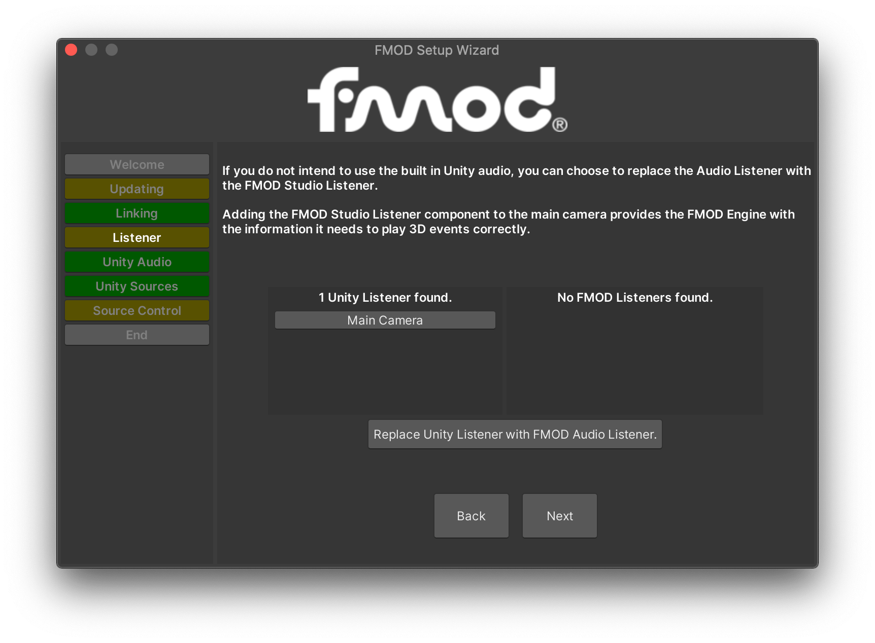 FMOD Integration setup in Unity – Alessandro Famà